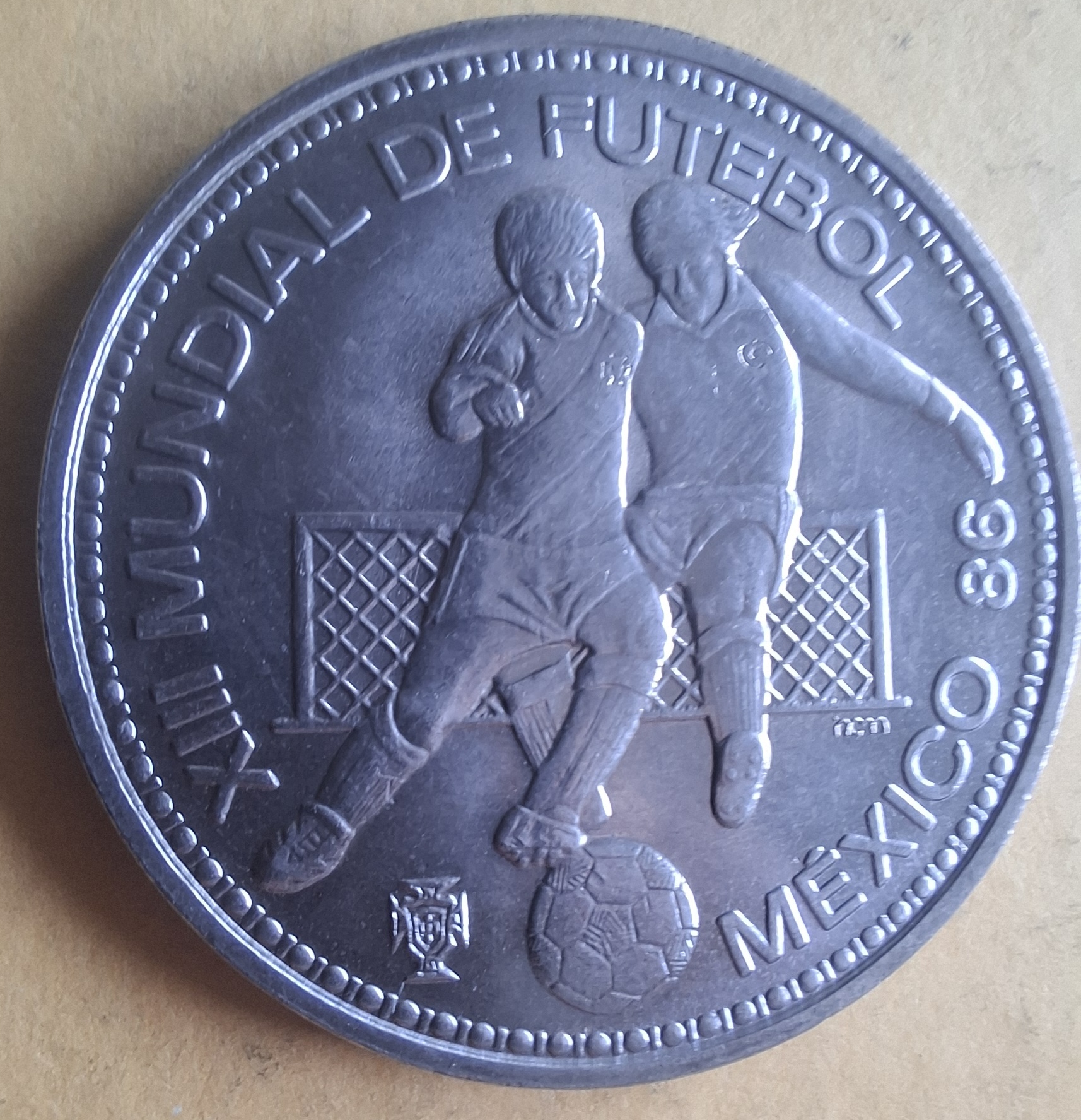 The 100 Escudos 13th FIFA World Cup — Mexico 1986 Coin from Portugal ...